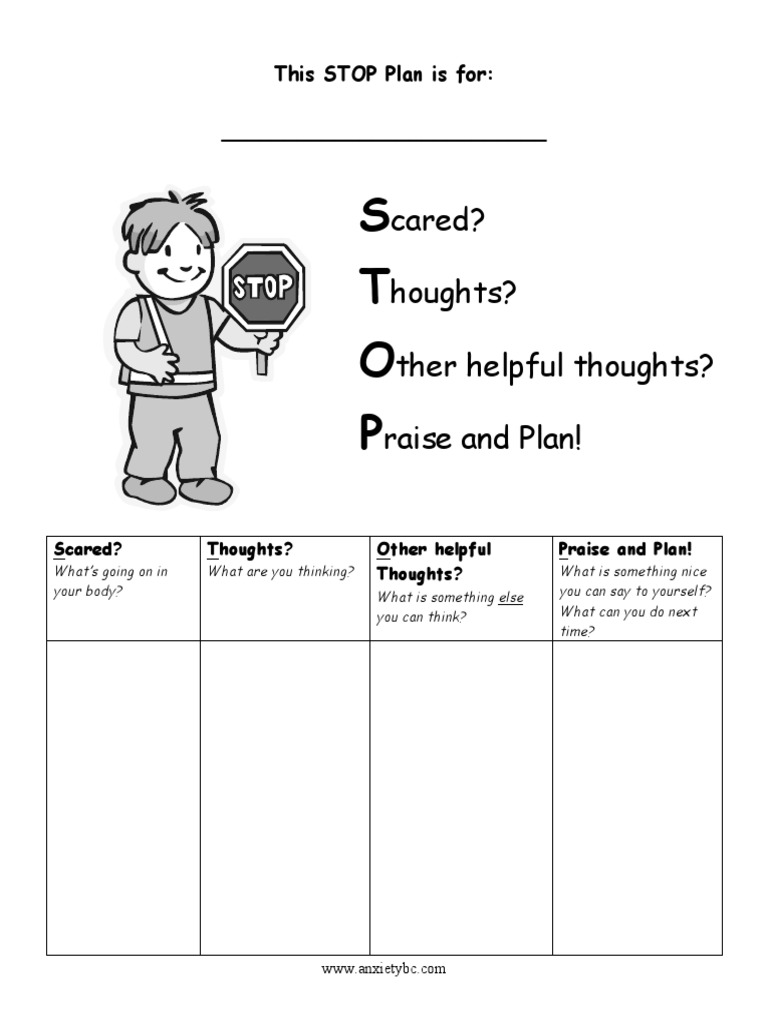 The STOP Plan Handout | PDF | Self-Improvement