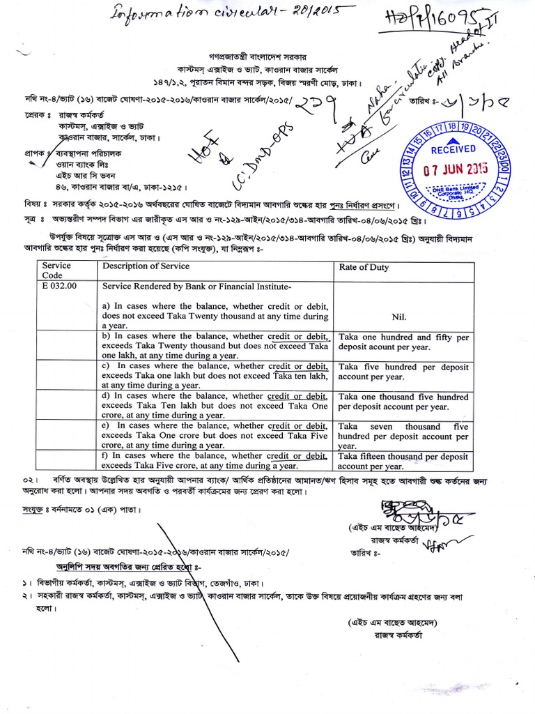 Excise Duty Circular 20 2015 | PDF | Corporate Jargon | Economies