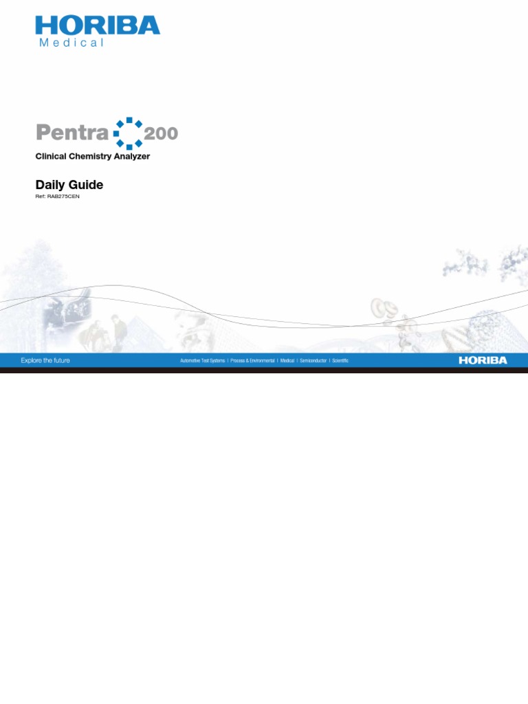 Pentra C200 Daily Guide (Ref. 1300044005) | PDF | Calibration | Usb