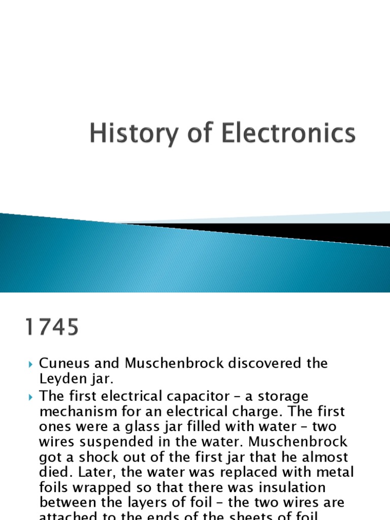 History of Electronics Rush | PDF | Electromagnetic Induction | Electricity