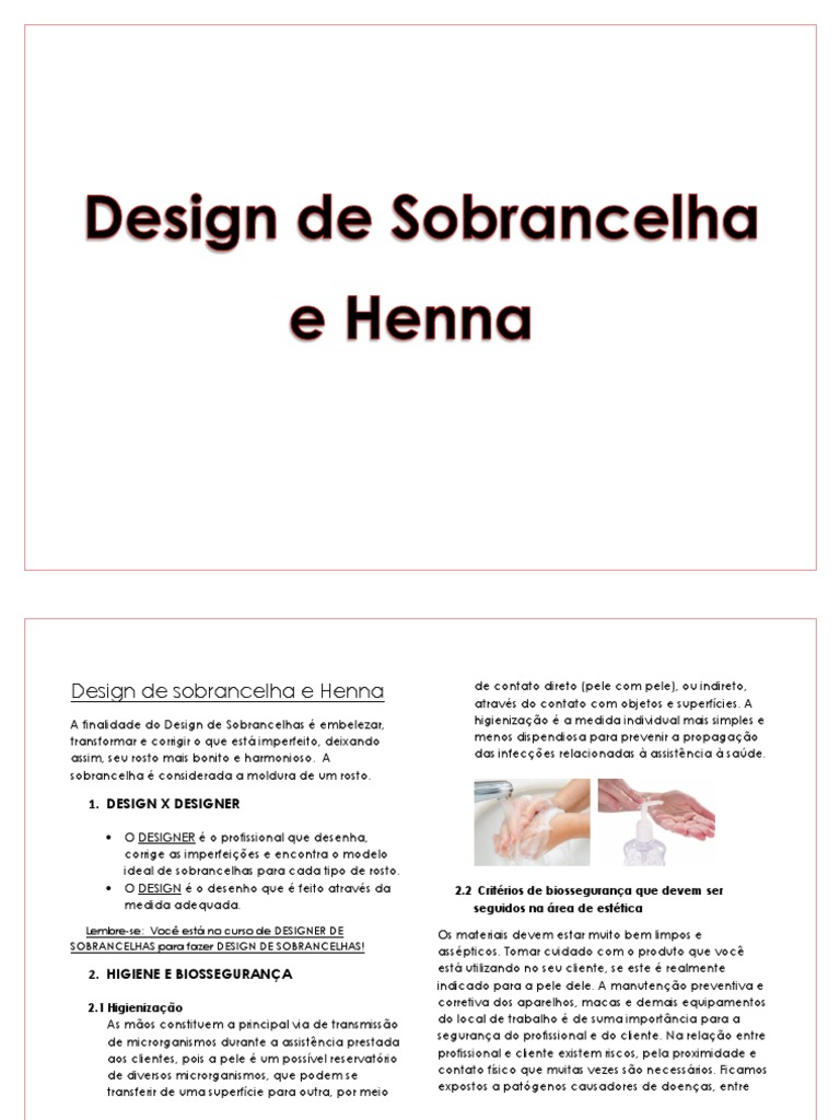 Apostila Designer De Sobrancelhas Pdf Desenho Esboço