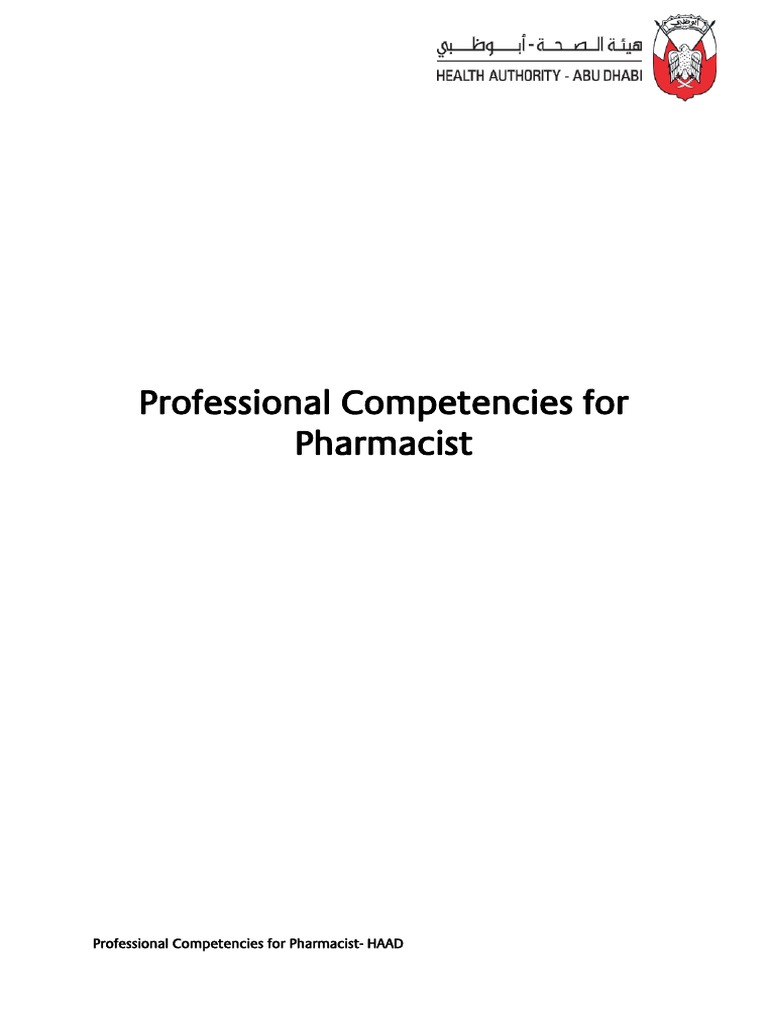Professional Competencies For Pharmacist Abu Habi | PDF | Pharmacy ...