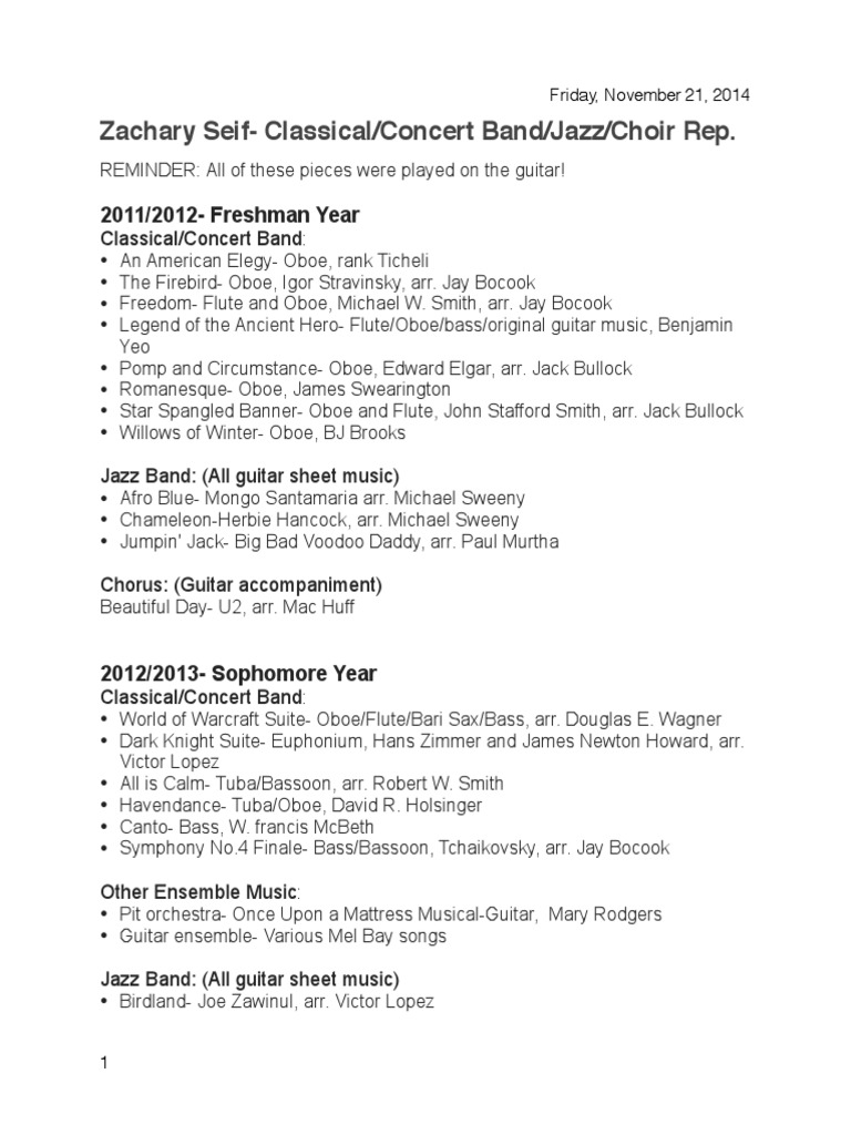 Rep of Guitar | PDF | Jazz | Musical Compositions