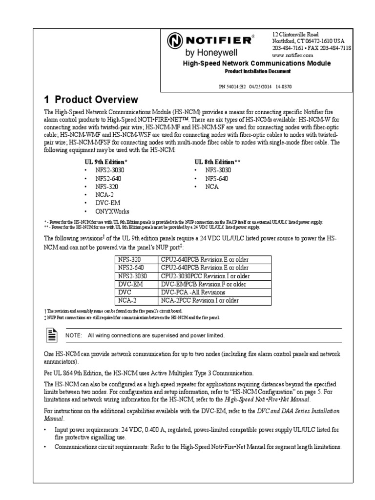 HS-NCM-SF 54014 | PDF | Optical Fiber | Computer Network