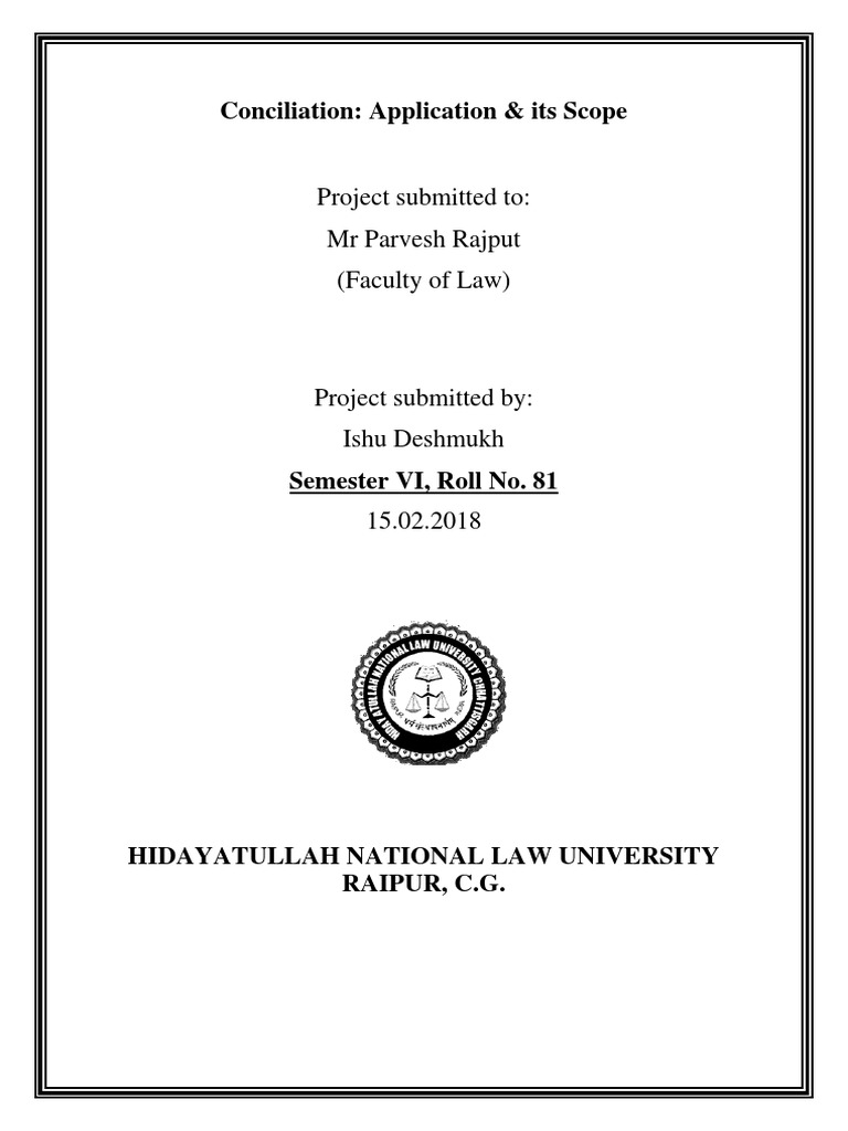 Conciliation: Application & Scope | PDF | Alternative Dispute Resolution | Arbitration
