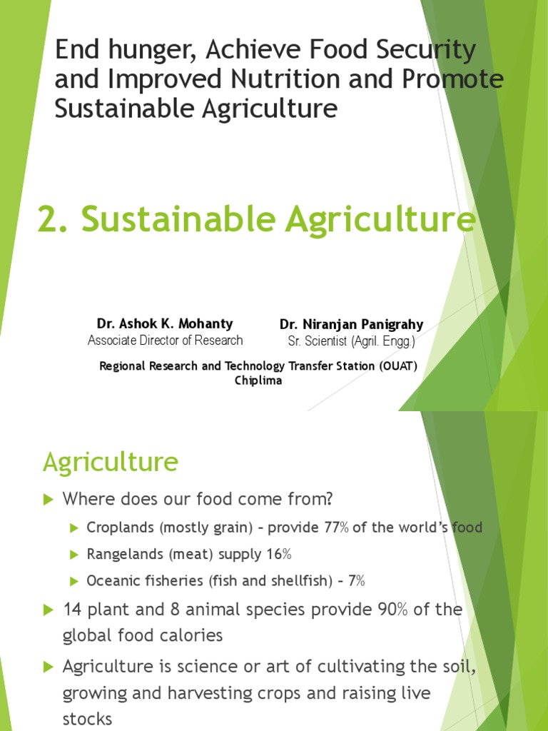 End Hunger, Achieve Food Security and Improved Nutrition and Promote ...