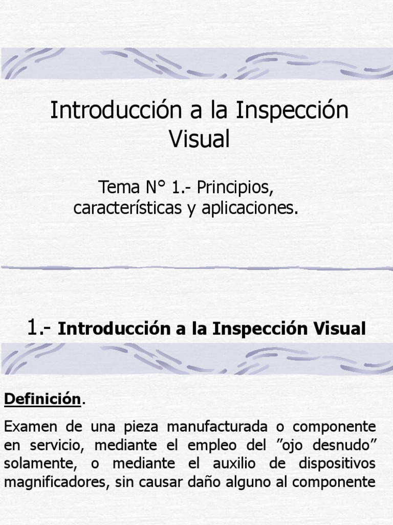 Inspección Visual | PDF | Fatiga (material) | Percepción visual