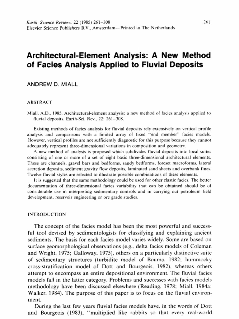 Fluvial Facies Analysis by Miall | PDF | River | Sediment