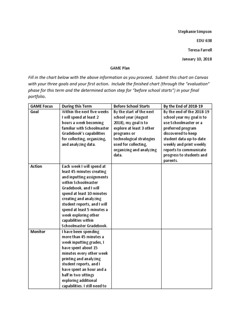 Game Plan | PDF | Cognition | Cognitive Science
