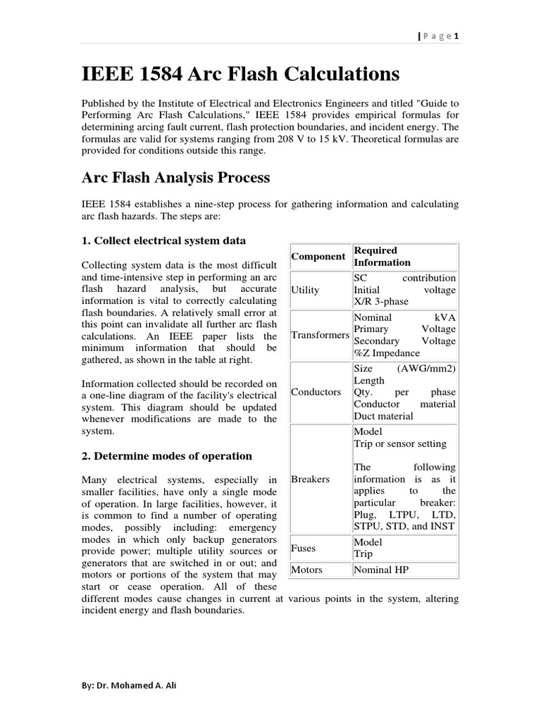 Arc Flash Analysis Guide | PDF | Electric Arc | Electric Current