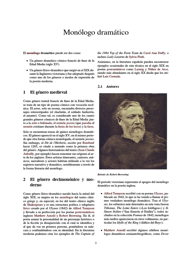 Monólogo Dramático | PDF | Coreografía | Poesía