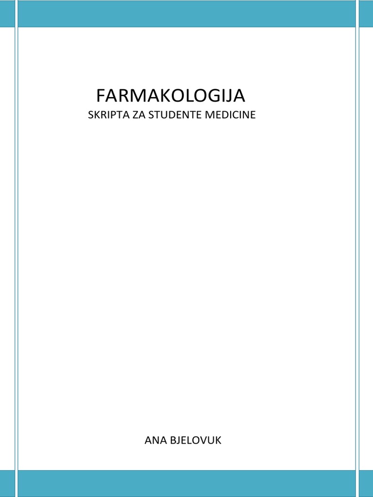 Farmakologija I Toksikologija Skripta | PDF