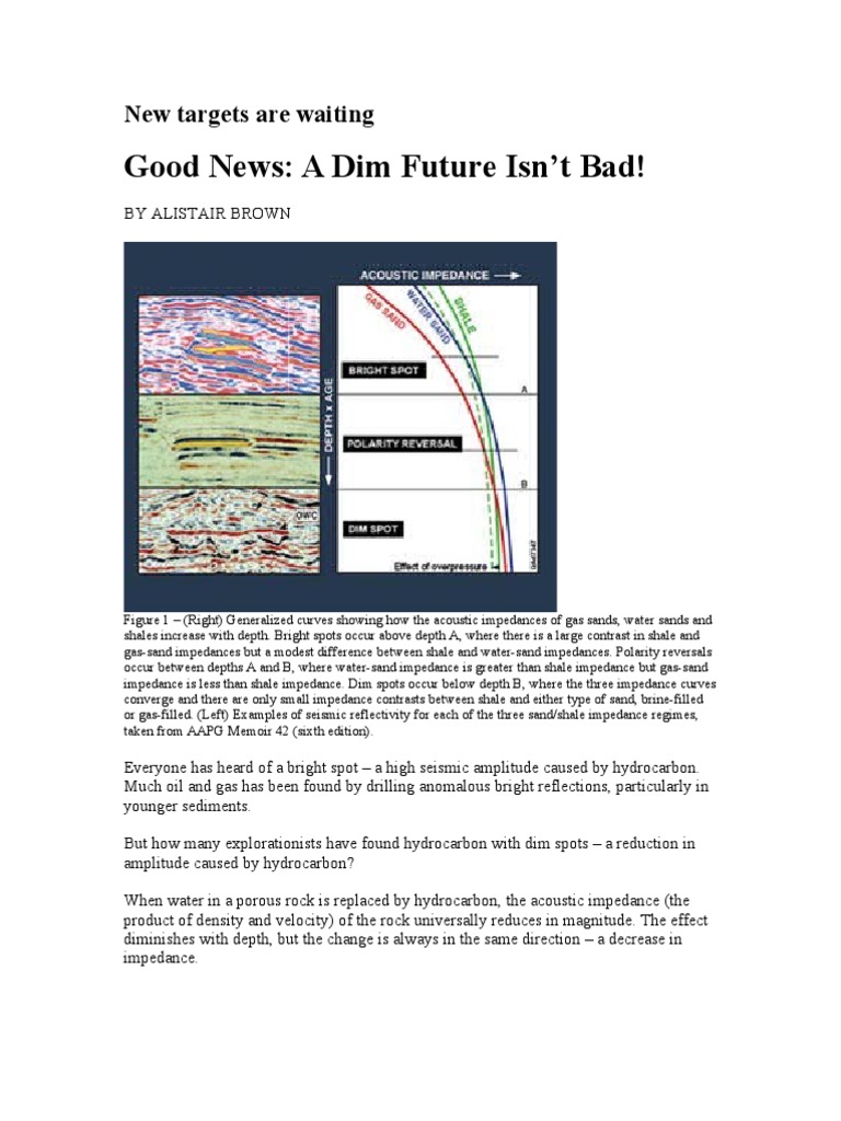 Geophysics - Dim Spot | PDF | Reflection Seismology | Petroleum Reservoir