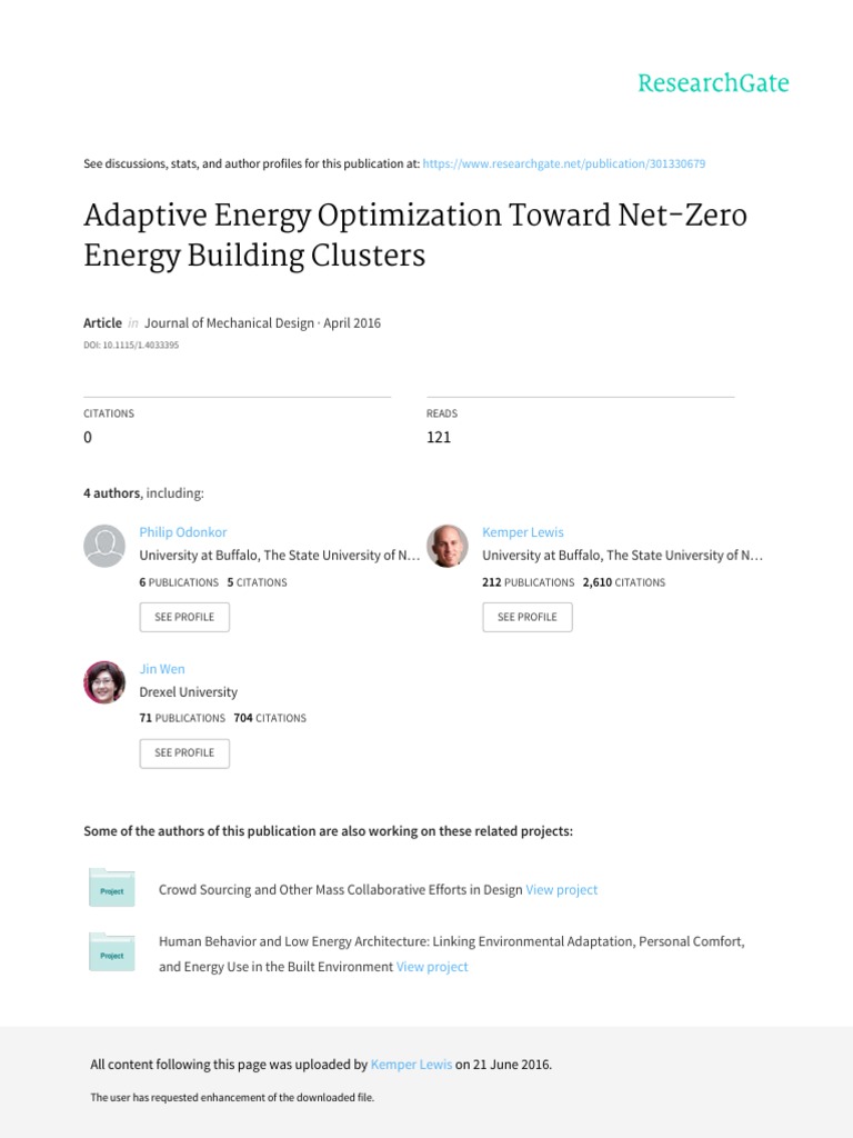 Adaptive Energy Optimization Pdf Photovoltaics Mathematical Optimization