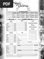 WW55703 - NWoD - (WOD, World of Darnkess) Character Sheet Pad | PDF
