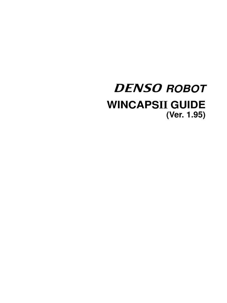 Denso Wincaps | PDF | Microsoft Windows | Robot