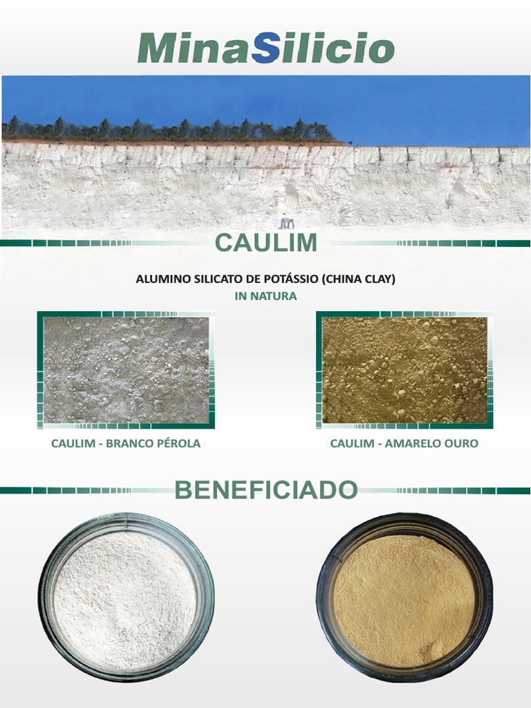 Caulim | PDF | Minerais | Dióxido de titânio