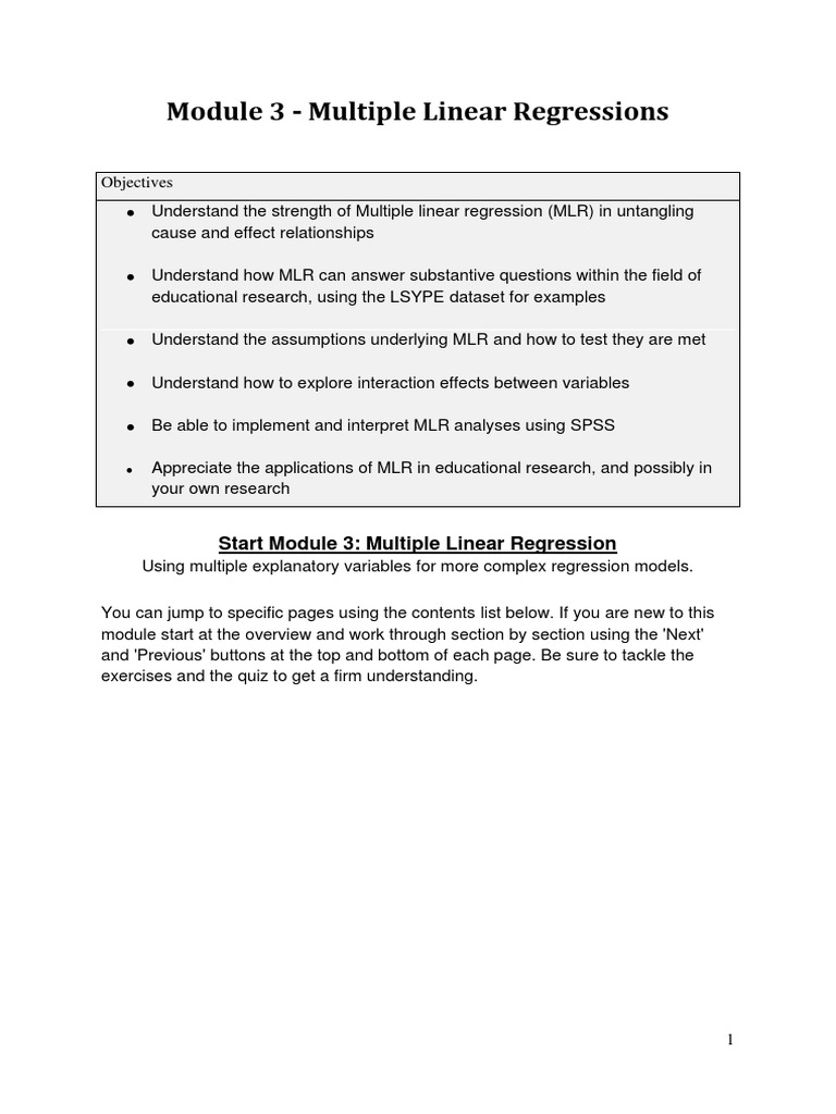 Multivariate Lineare Regression PDF | Download Free PDF | Regression Analysis | Errors And Residuals