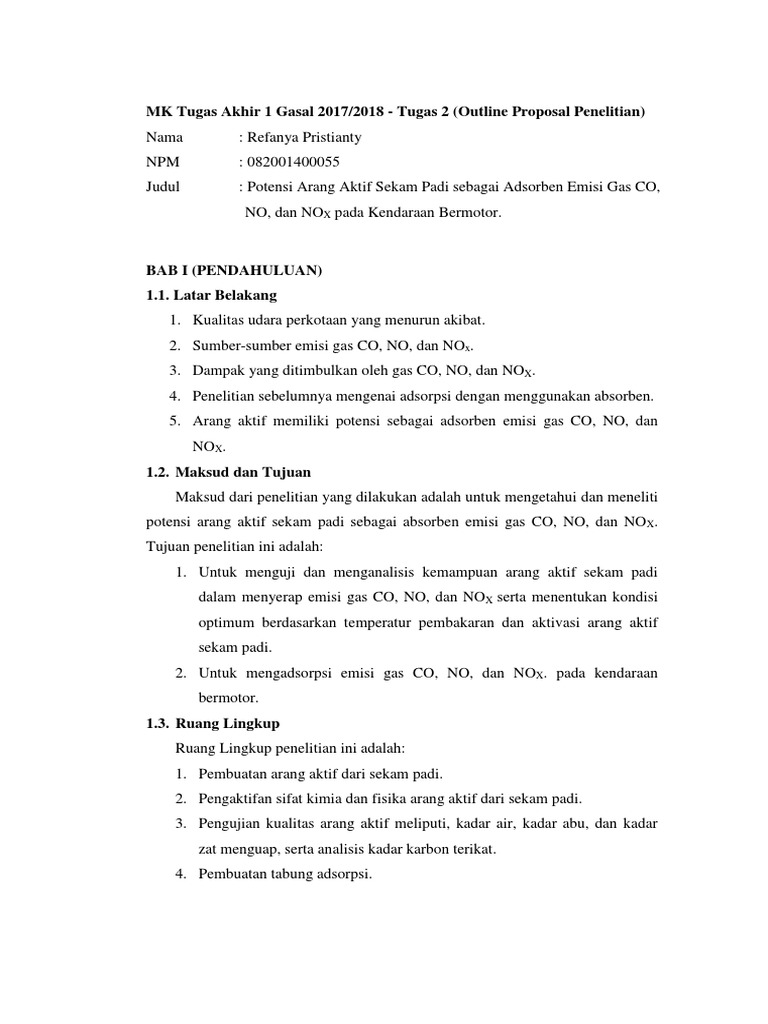 Outline Proposal Penelitian | PDF