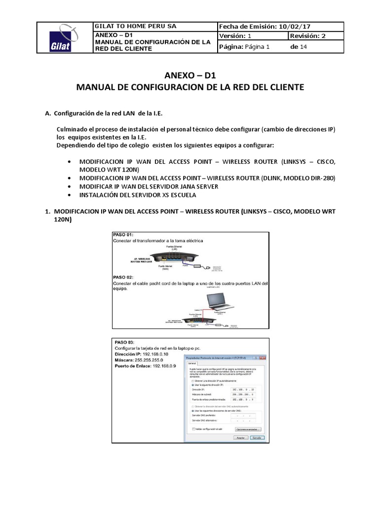 Configuración de La Red Del Cliente PDF | PDF | Punto de acceso ...