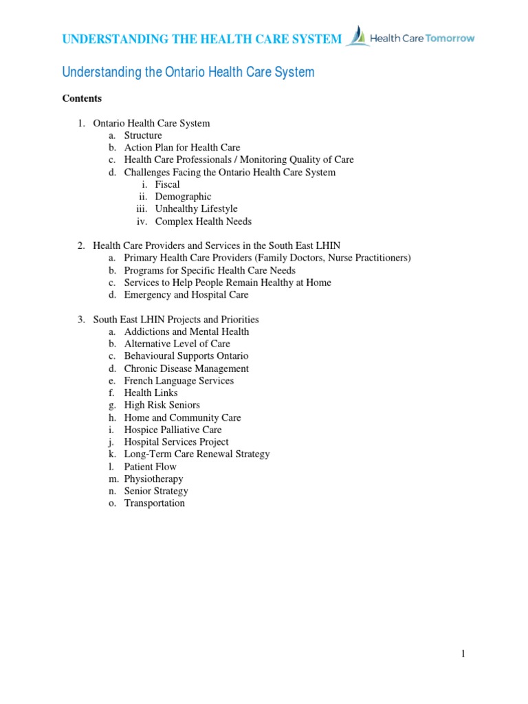 Understanding The Health Care System | PDF | Health Care | Palliative Care