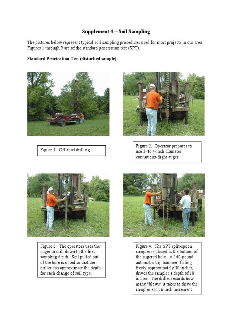 Supplement 4 - Soil Sampling | PDF | Civil Engineering | Nature