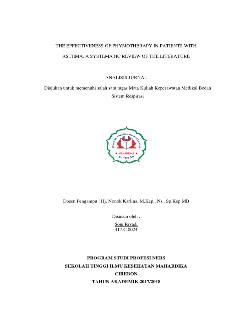 Cover Analisis Jurnal | PDF