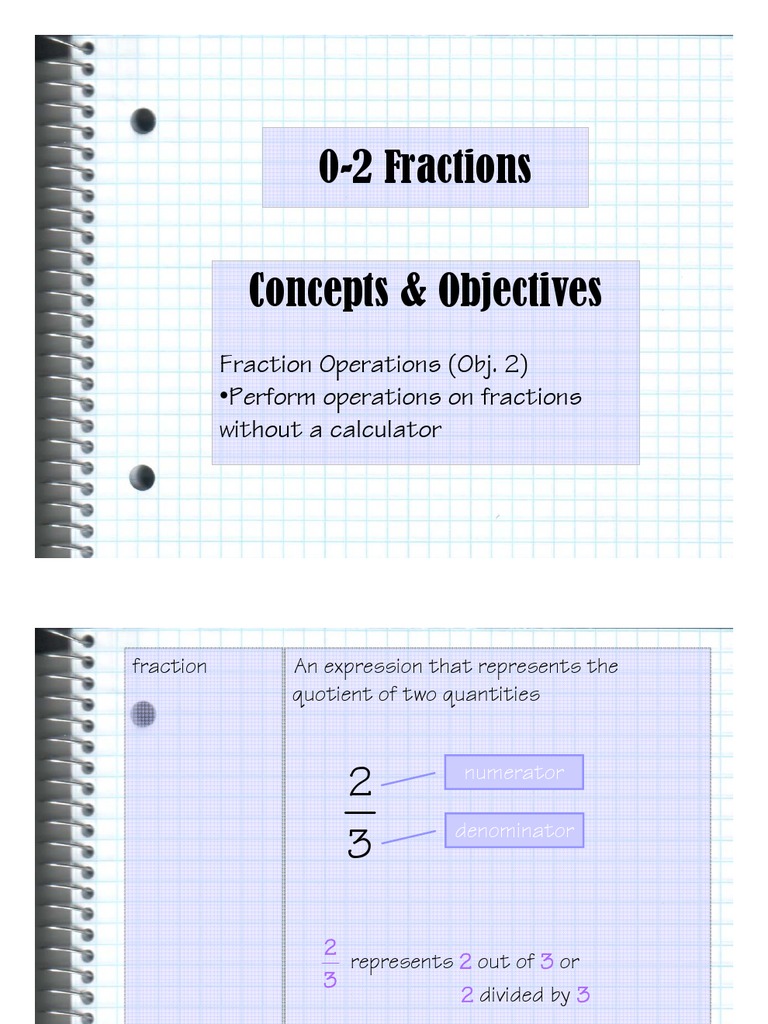 0 2 Fractions (Presentation) | PDF | Fraction (Mathematics) | Abstract ...