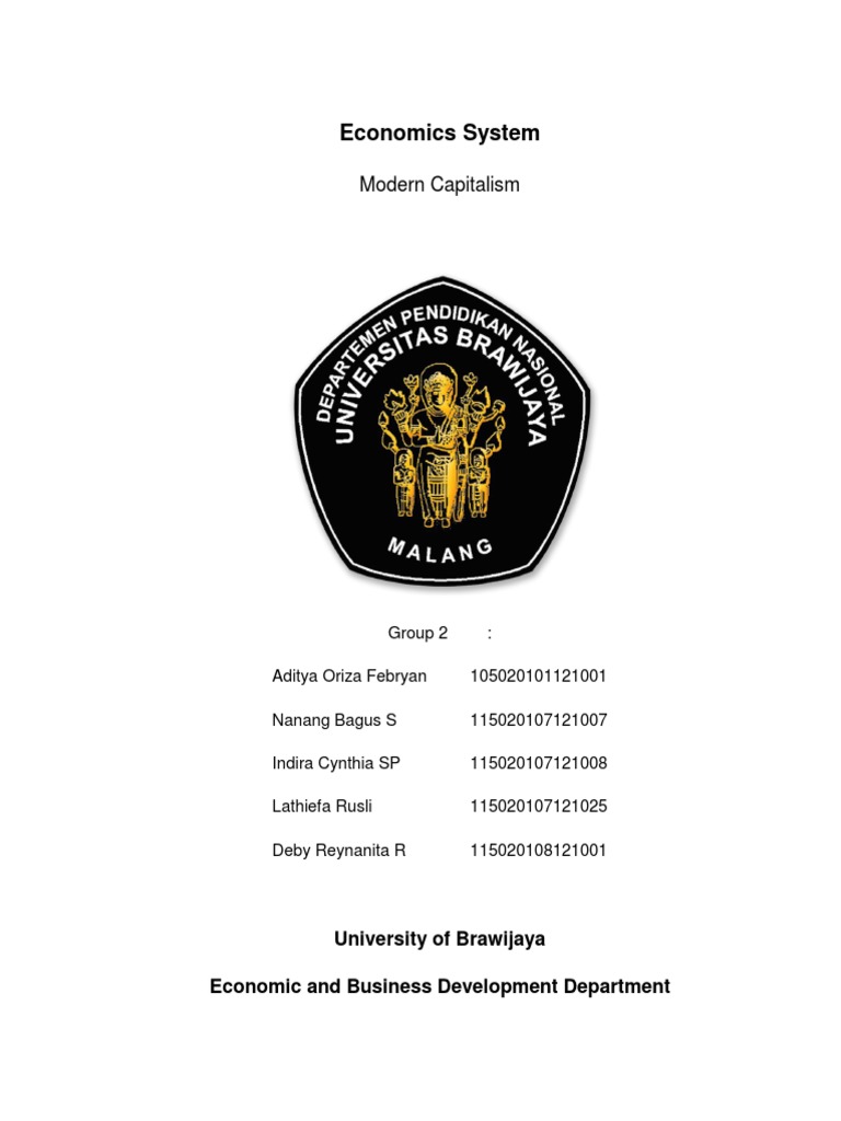 Economics System: Modern Capitalism | Download Free PDF | Capitalism ...