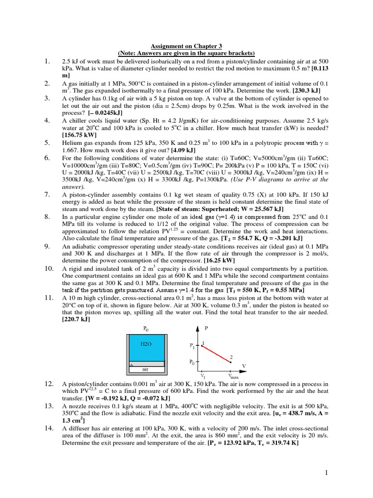 CH 3 Assignment | PDF | Gases | Steam