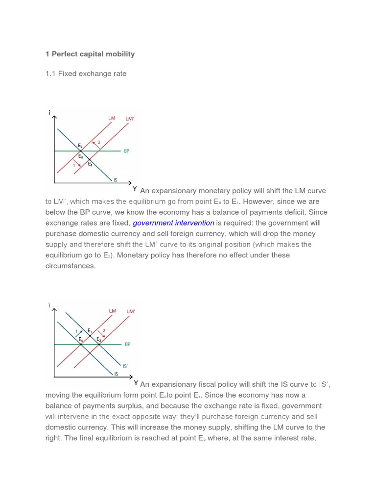 1 Perfect Capital Mobility | Download Free PDF | Balance Of Payments ...