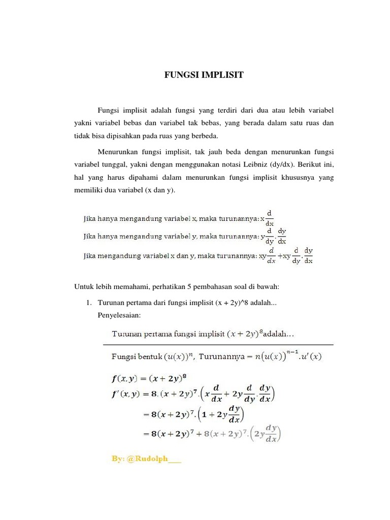 Fungsi Implisit | PDF
