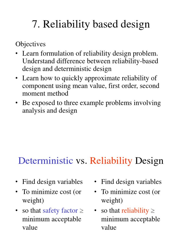 Reliability Based Design | Download Free PDF | Reliability Engineering | Mathematical Optimization