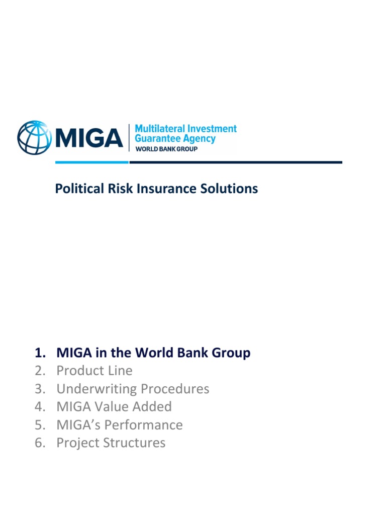 MIGA Presentation for KCCI | Multilateral Investment Guarantee Agency | World Bank | Free 30-day ...