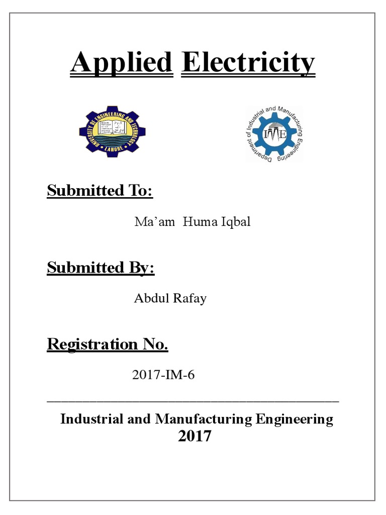 Applied Electricity: Submitted To | PDF