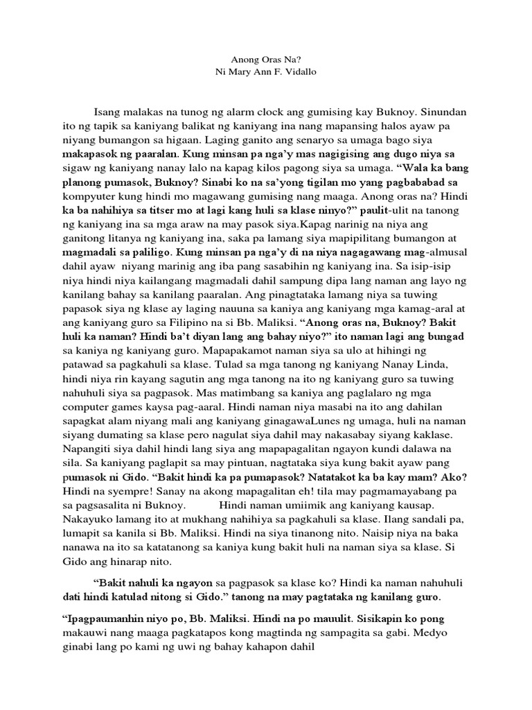 Anong Oras NaBuknoy | PDF