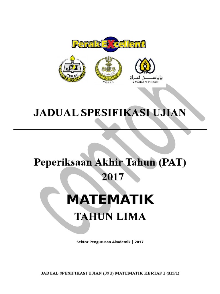 Jsu Matematik Pat t5 | PDF