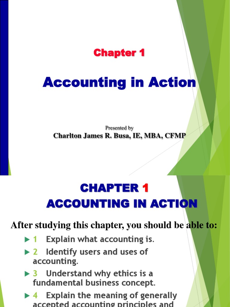 Chapter 1 Accounting in Action | PDF | Expense | Balance Sheet