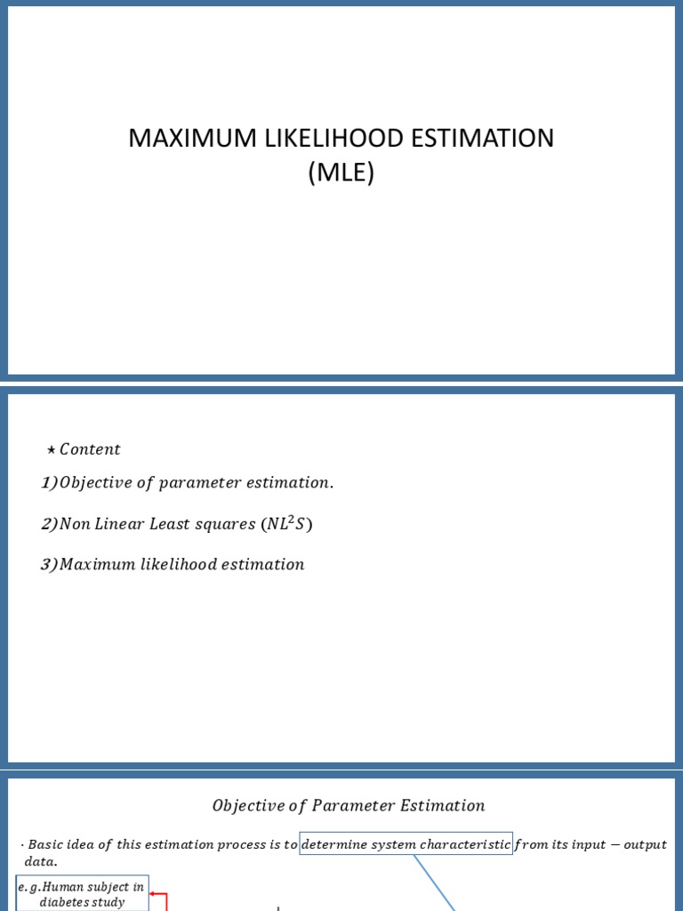Maximum Likelihood Estimation (MLE) : Type Equation Here.000 | PDF ...