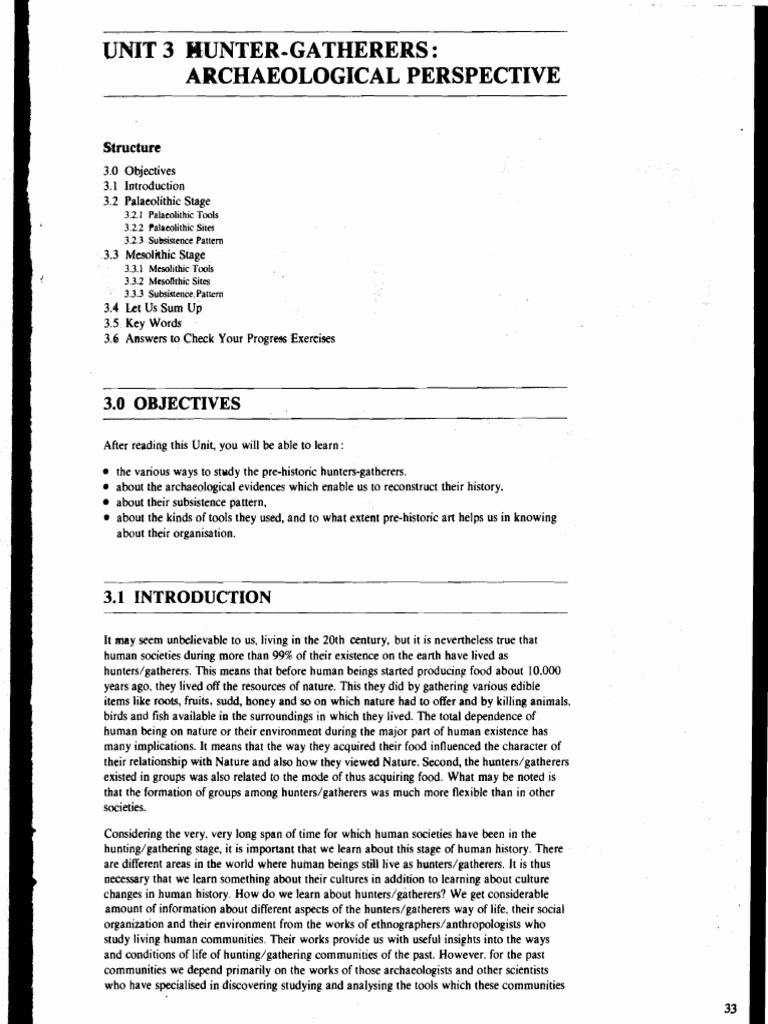 Unit-3 Environment and Early Patterns of Adaptation | PDF | Paleolithic ...
