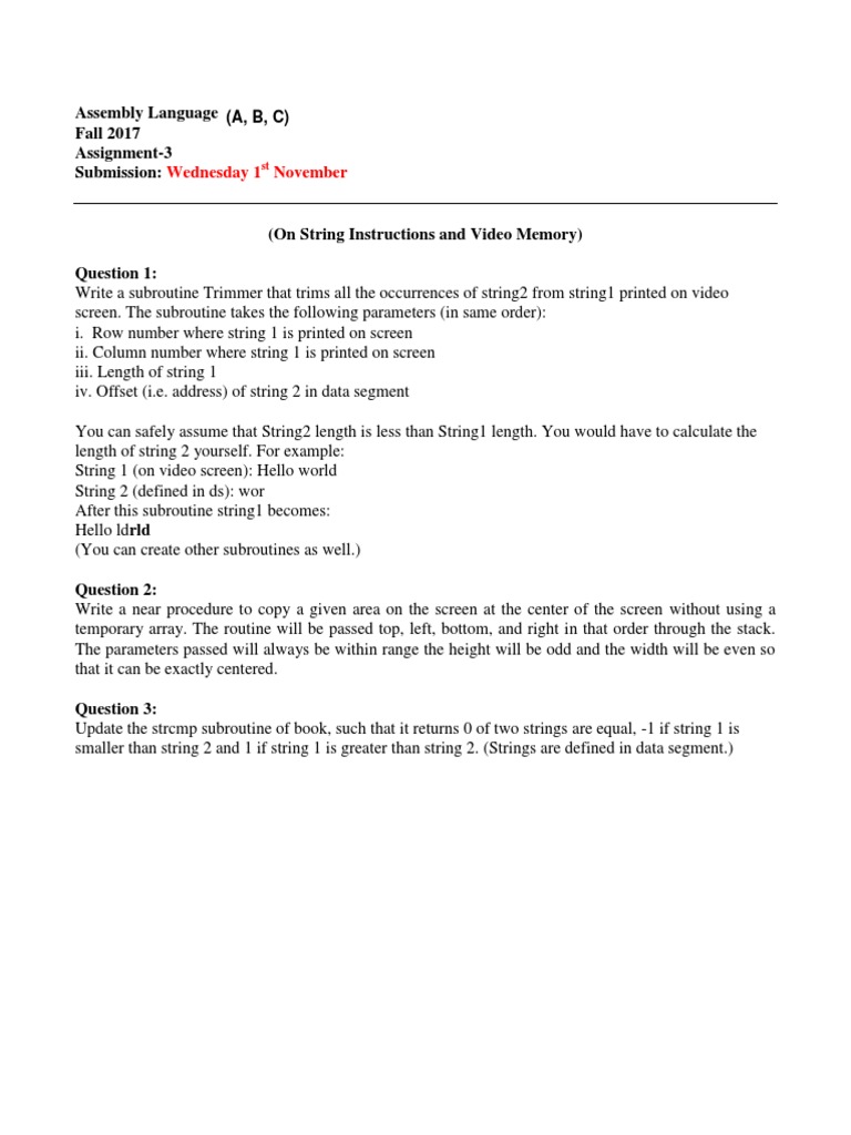 COAL Assignment 3 | PDF