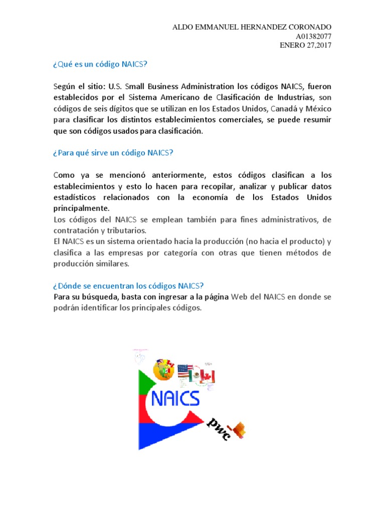 Guía Básica sobre Códigos NAICS | PDF