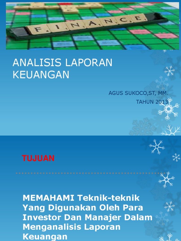 Analisis Laporan Keuangan Agus Sukoco PDF | PDF