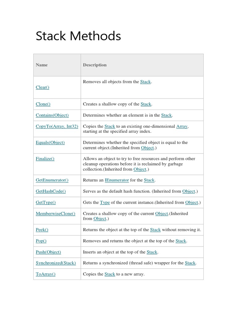 Examples Of Stack Pdf Array Data Structure C Sharp Programming Language