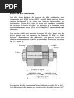 Ficha Tecnica Perno Estructural Astm A 325 Tipo 1 | PDF | Tornillo | Conocimiento procedimental