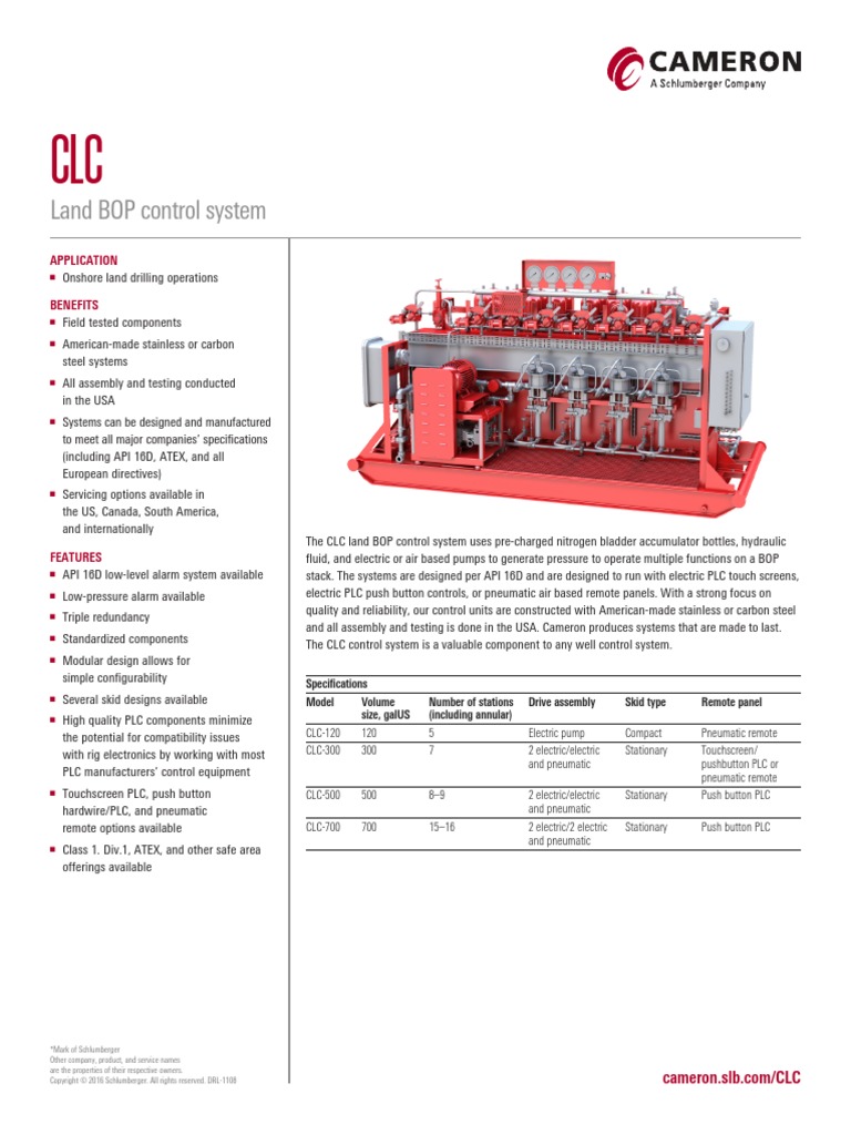 Cameron Land BOP Control System | PDF | Pneumatics | Touchscreen