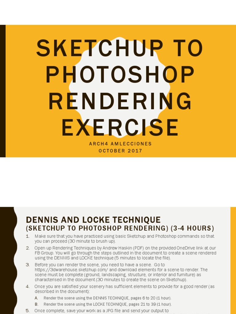 Sketchup To Photoshop Exercise | PDF | Computing | Software