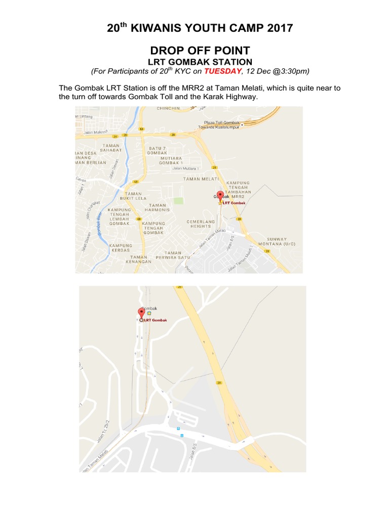 Gombak LRT Station Drop-Off Info | PDF