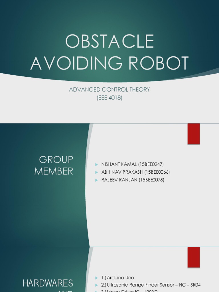 Obstacle Avoiding Robot | PDF | Arduino | Robot