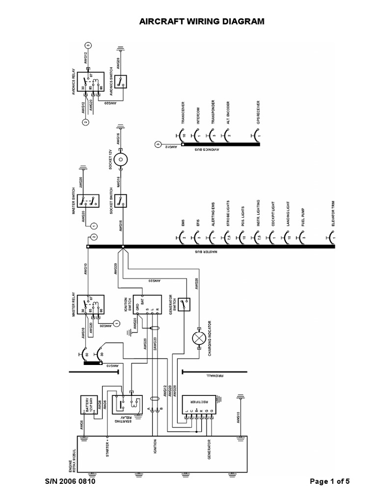 Aircraft Wiring Diagram S/N 2006 0810 | PDF